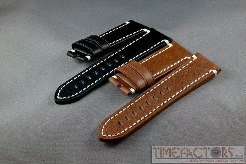 TIMEFACTORS HAND-STITCHED LEATHER 24MM – Time Factors International Limited